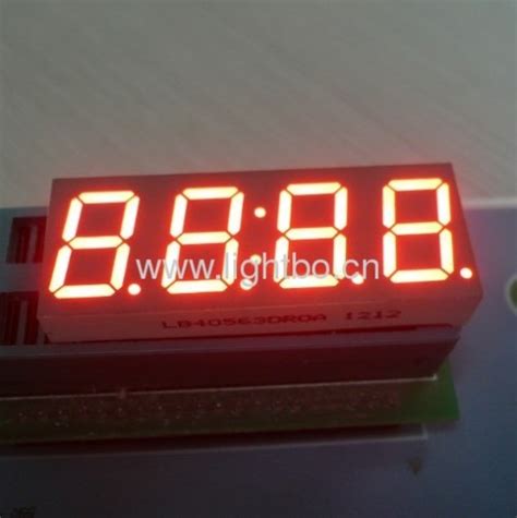 High Brightness 4 Digit 7 Segment LED Clock Display Various Character Height And Colour