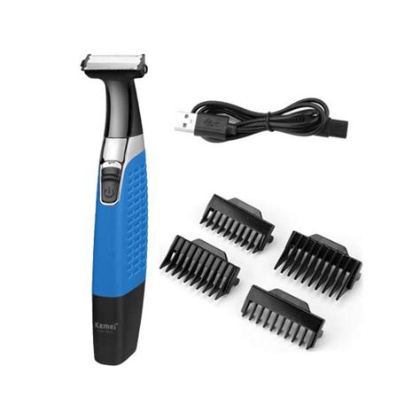 Aparelho Barbear Eletrico Aparador Pelos Recarregável Bivolt Kemei Aparador de Pelos Barba