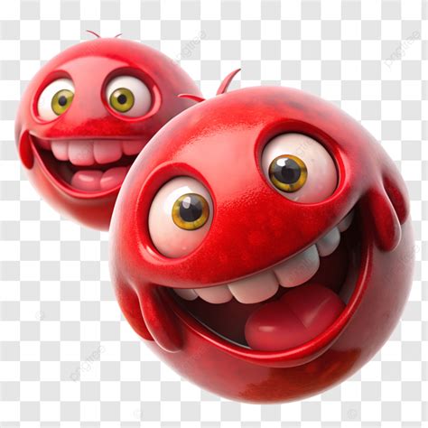 Red 3d Cartoon Character Smiley Face Clipart Illustration 3d Cartoon