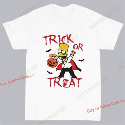 The Simpsons Trick Or Treat Bart Simpson Vampire Horror Halloween Shirt