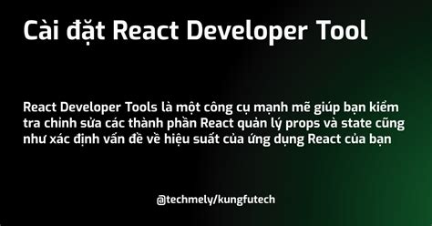 Cài đặt React Developer Tool