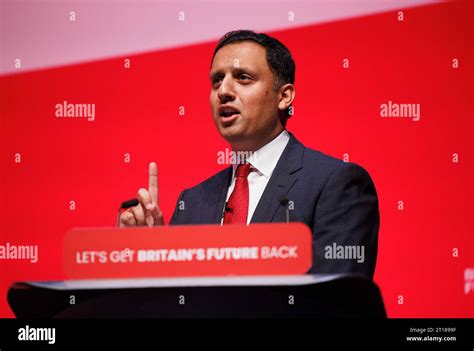 Leader Of The Scottish Labour Party Anas Sarwar Addresses The Labour