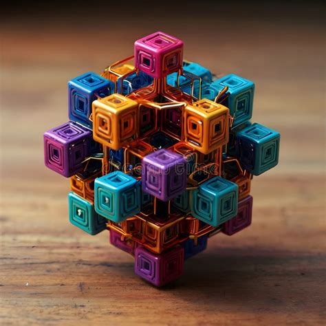 Image Of Geometric Metatron Cube Pattern Artwork Stock Illustration
