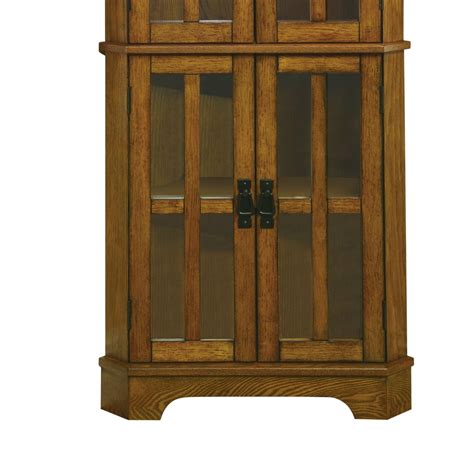 Coaster Company Brown Finish Glass 5 Shelf Corner Curio Cabinet