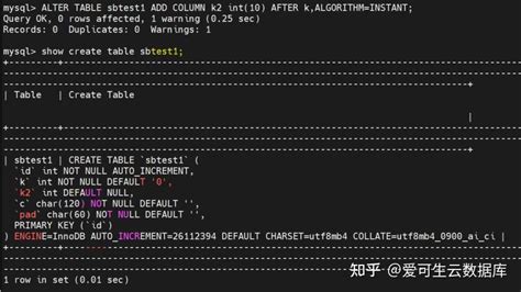 新特性解读 MySQL8 0 ALTER TABLE ALGORITHM INSTANT 知乎