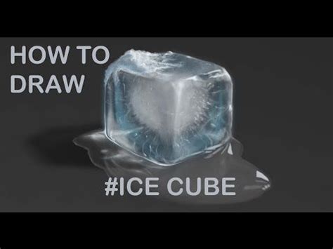 How To Draw Ice Cube Digital Art YouTube Ice Cube Ice Drawing Ice Texture