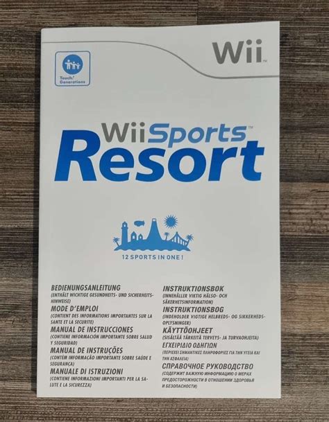 Games Wii Sports Resort Instruction Book Manual For Sale In