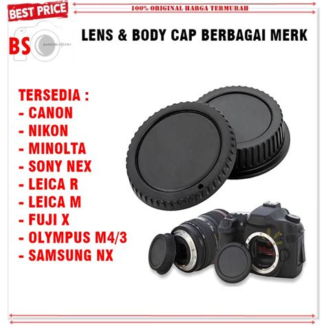 Jual Rear Lens Tutup Belakang Lensa Body Cap BERBAGAI MERK CANON NIKON MINOLTA SONY NEX LEICA