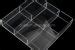 Custom 6 Grids Clear Acrylic Box Perspex Organizer Box