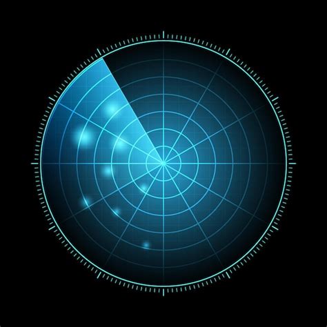 Radar Hud Com Alvos Em Ação Sistema De Busca Militar Vetor Premium