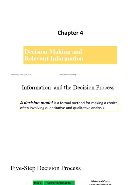 Chapter 4 Decision And Relevant Information Pdf Book Value Cost