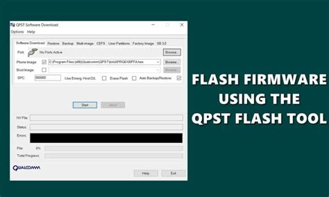 how to flash firmware using the qpst flash tool