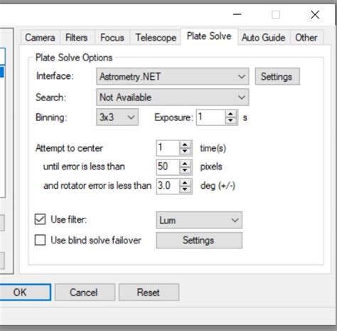 SGPro Plate Solving Issues Beginning Deep Sky Imaging Cloudy Nights