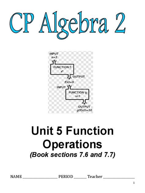 Unit 5 Note Packet Mplg Pdf Function Mathematics Mathematics