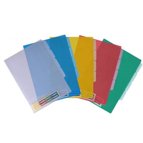 A4 L Shape Colour Folder With 4 Tabs 3 Compartments Shopee Singapore