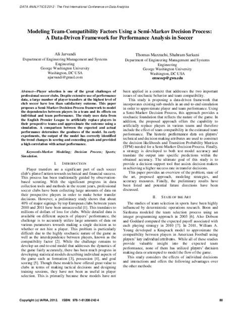 Pdf Modeling Team Compatibility Factors Using A Semi Markov Decision