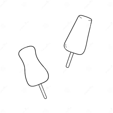 Hand Drawn Ice Cream Design Sketch Element For Menu Cafe Bistro