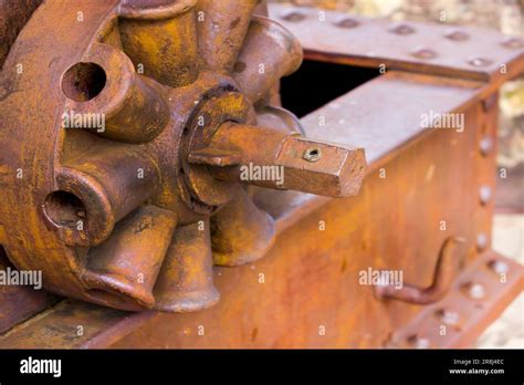 Antique Industrial Machine Equipment And Rusty Close Up Stock Photo Alamy