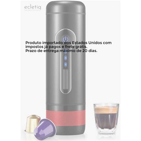 Máquina de Café Expresso Portátil 12V Compatível Cápsulas Nespresso