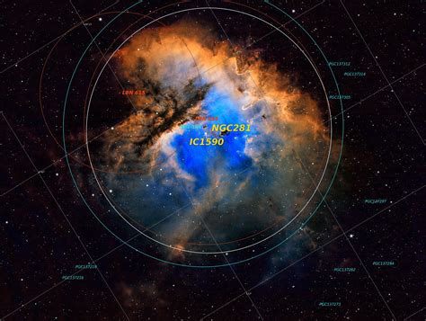 NGC The Pacman Nebula Hours In SHO Fighting A Strange Artifact Cosgrove S Cosmos