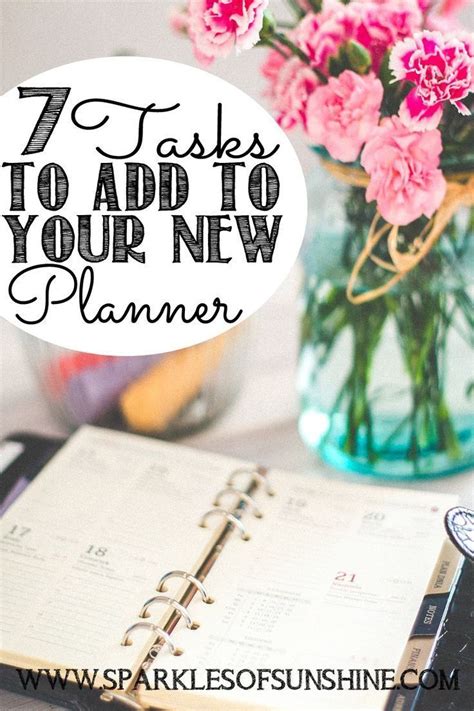 7 Tasks To Add To Your New Planner Artofit