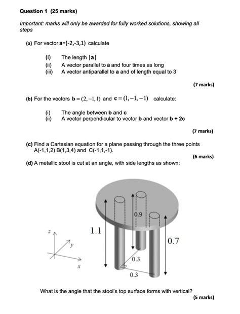 SOLVED Question Marks Important Marks Will Only Be Awarded For Fully Worked Solutions