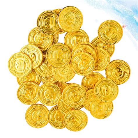 100 피스 해적 금화 코스프레 키즈 해적 보물 가짜 금화 해적 보석 가짜 해적 Aliexpress