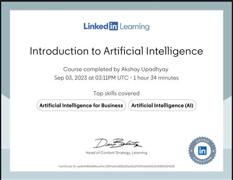 Akshay Upadhyay On Linkedin Just Finished Artificial Intelligence Course