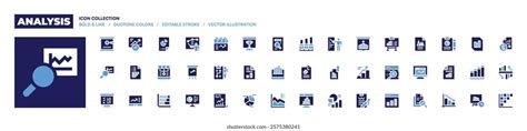 Analysis Icon Collection Bold Style Duotone Stock Vector Royalty Free 2575380241 Shutterstock