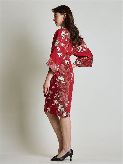 Cherry Blossom Cotton Kimono Robe Japan Objects Store