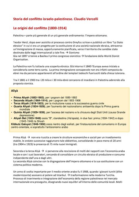 Storia Del Conflitto Israelo Palestinese Storia Del Conflitto Claudio