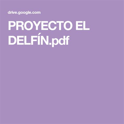 Proyecto El DelfÍnpdf Dolphins Learning Blue Prints