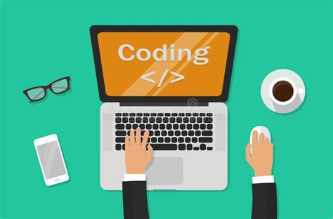 Codificação Do Programador No Laptop Na Mesa Do Trabalho No Freelancer