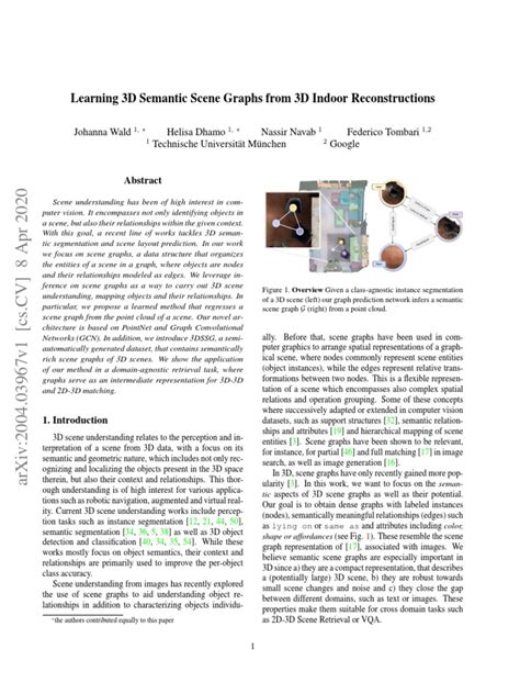 Learning 3d Semantic Scene Graphs From 3d Indoor Reconstructions Pdf