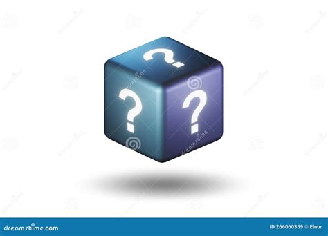 cube with question marks on its sides stock illustration illustration