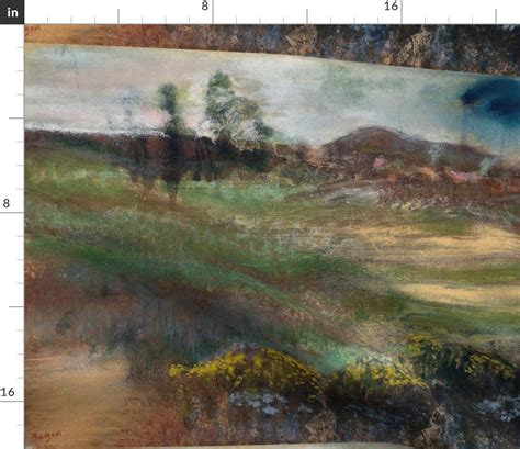 Landscape With Smokestacks Edgar Degas Fabric Spoonflower