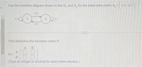 Solved Use The Transition Diagram Shown To Find S1 And S2