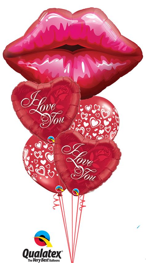 Big Red Kissy Lips Bouquet With Weight