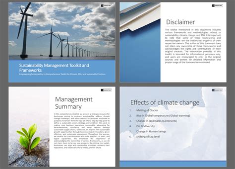 Sustainability Management Toolkit And Frameworks Ppt Slide Deck