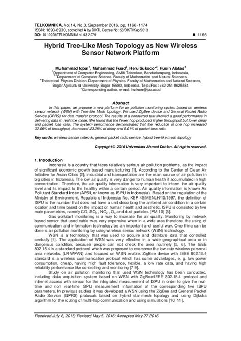 Pdf Wireless Sensor Network Design Based On Hybrid Tree Like Mesh Topology As A New Platform