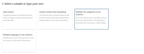 Analyzing Text Moderation Using Azure Content Safety