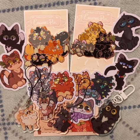 Chibi Cat Warrior Battle Cats Hard Enamel Pins Etsy