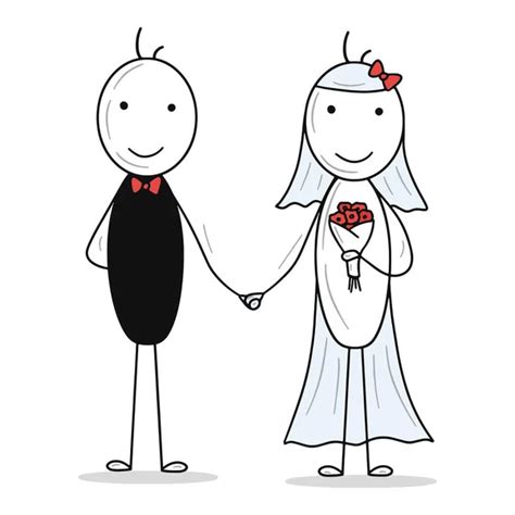 Stick Figure Couple Clipart