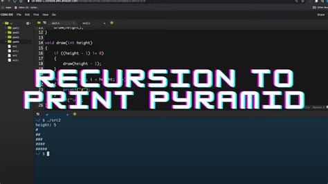 Using Recursion To Print Left Aligned Pyramid CS50 Mario YouTube