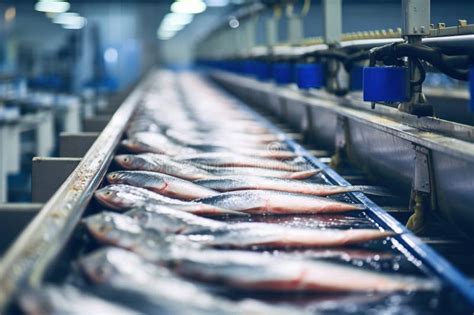 Fish Processing Plant Production Line Generative Ai Stock