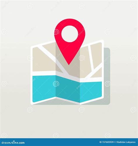 Travel Direction Route Location Position With Pin Map Pointer As
