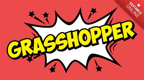 Grasshopper Text Effect Generator Textstudio