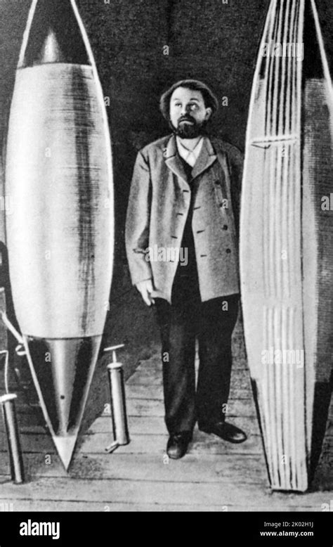 Cosmonautics Founder K E Tsiolkovsky In His Workshop Konstantin