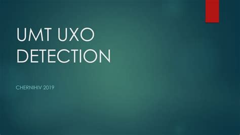 Uav Based Aeromagnetic Survey System Uxo Detection Report Ppt