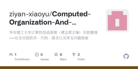 Github Ziyan Xiaoyu Computed Organization And Architecrure